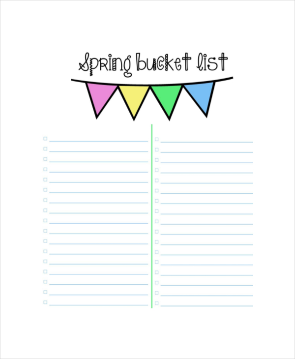 Bucket List Template 10 Free Word PDF Documents Download