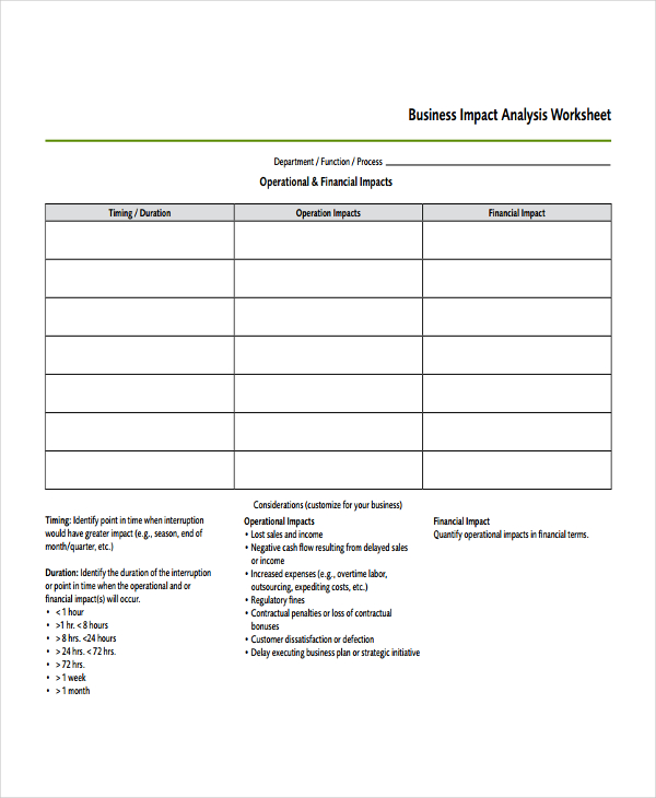 Impact Analysis Template 11 Free Word Pdf Documents Download