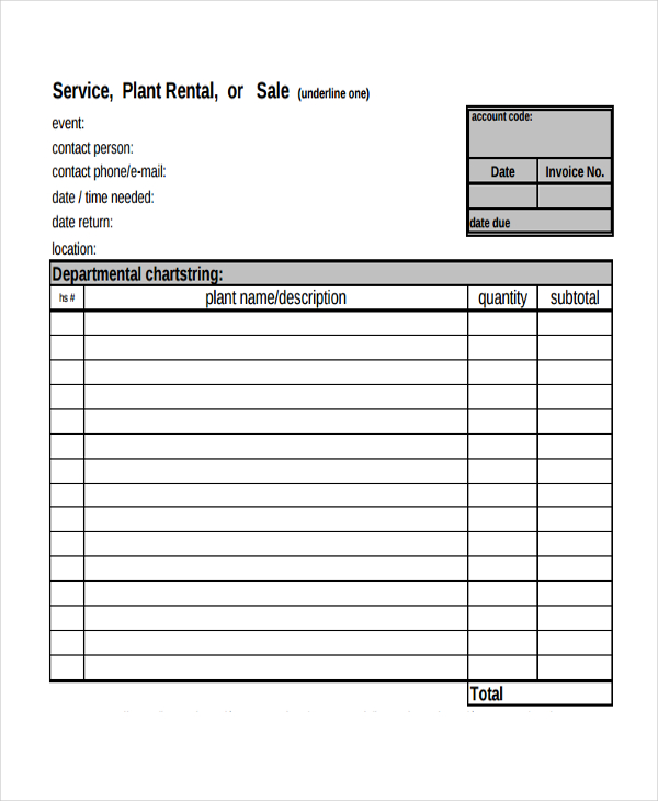 Landlord Invoice Template