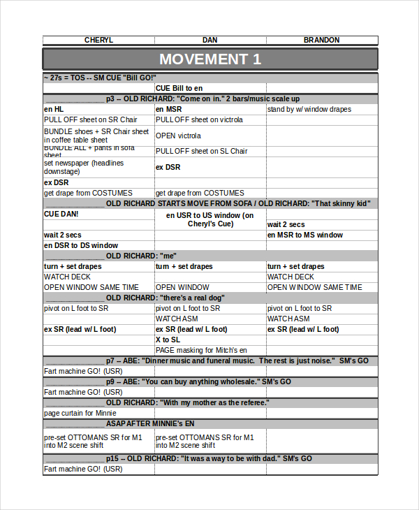 17 Run Sheet Templates PDF DOC