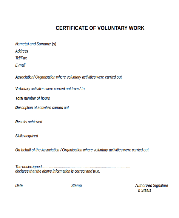 18+ Work Certificate Templates Word | Pages | Indesign | Illustrator ...