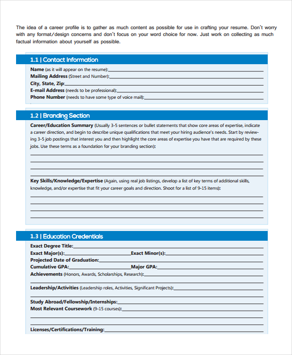 10+ Work Resume Templates - PDF, DOC