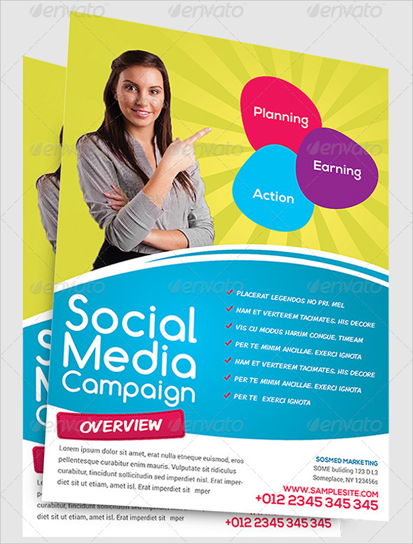 24 Social Media Flyers Word PSD AI EPS Formats