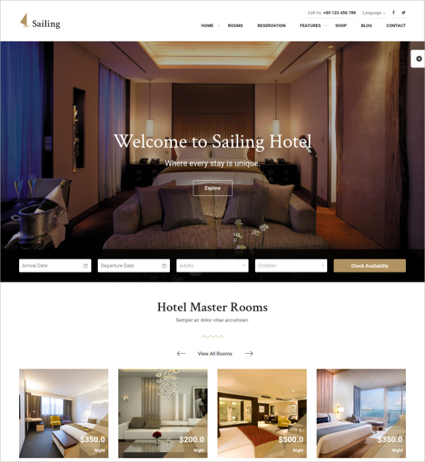 34+ Hotel WordPress Themes & Templates
