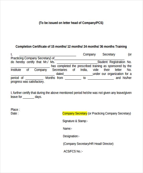 Free 35+ Internship Certificate Templates - PDF, DOC, AI, Word,