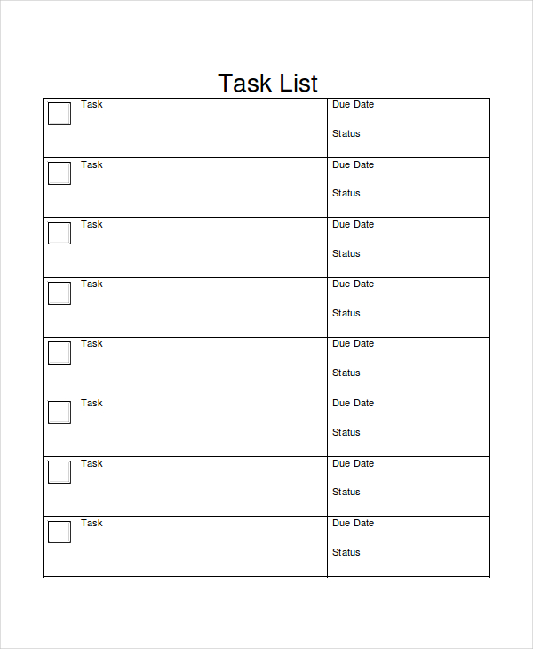 To Do List For Work Task List Templates 6 Best Free Printable Do List 