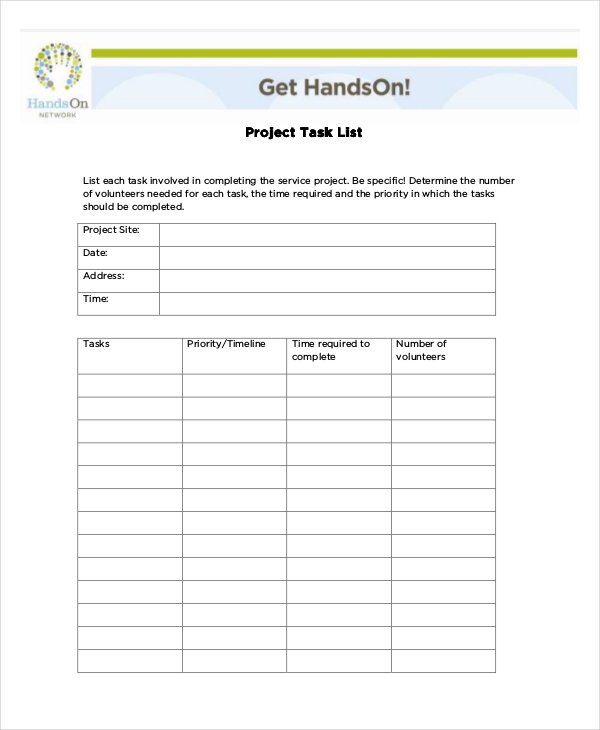 Project List Template 5+ Free Word, Excel, PDF Documents Download