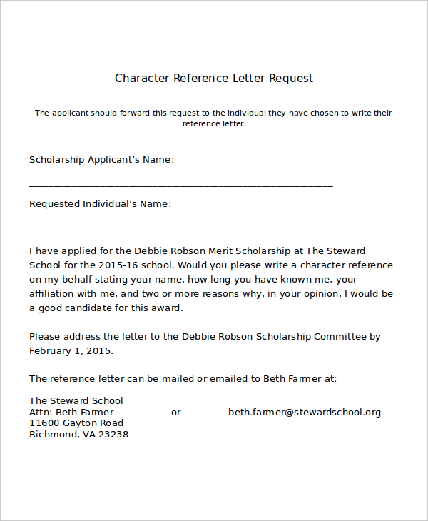 12+ Sample Character Reference Letter Templates - PDF, DOC