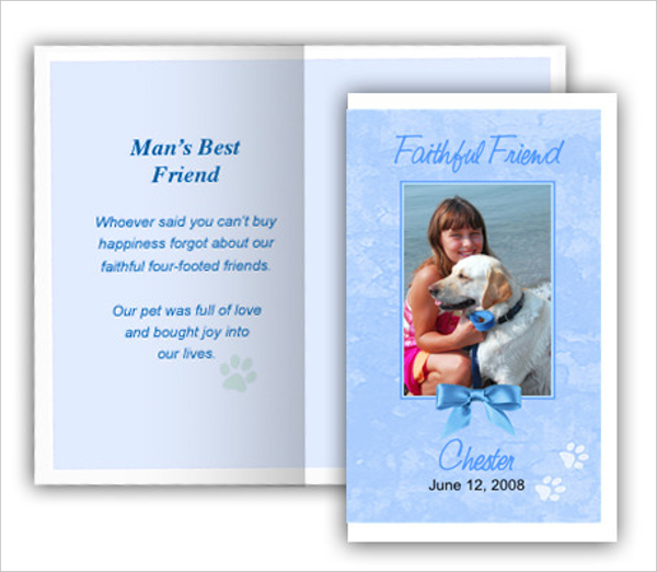 7+ Pet Funeral Program Templates - PSD, AI, EPS
