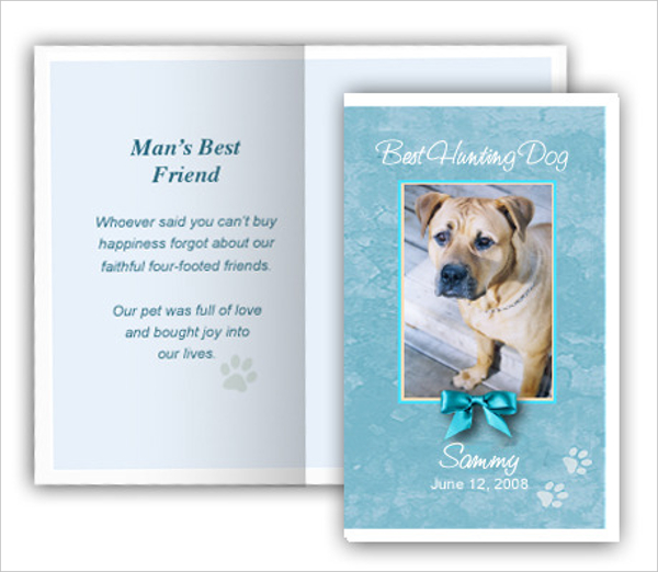 7+ Pet Funeral Program Templates - PSD, AI, EPS