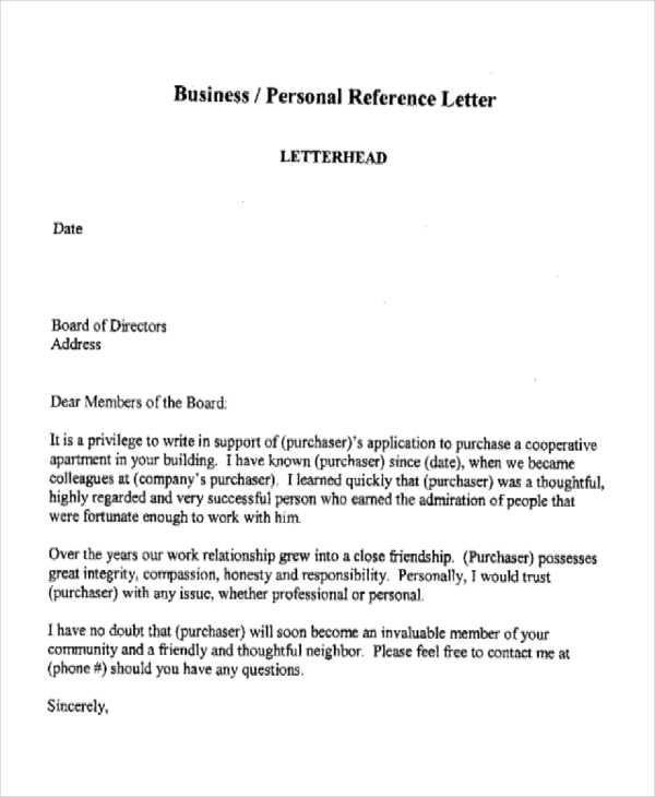 10+ Sample Business Reference Letter Templates - PDF, DOC