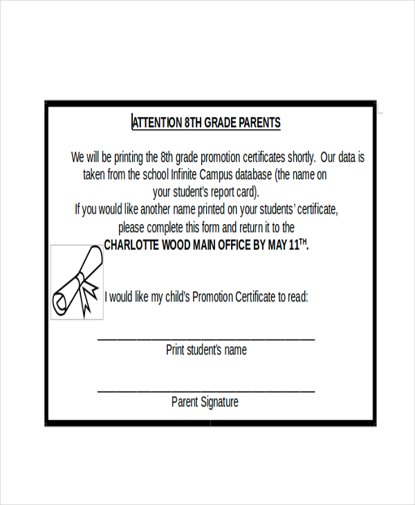 Promotion Certificate Template - 6+ Word, Excel, PDF, PSD, AI Documents ...