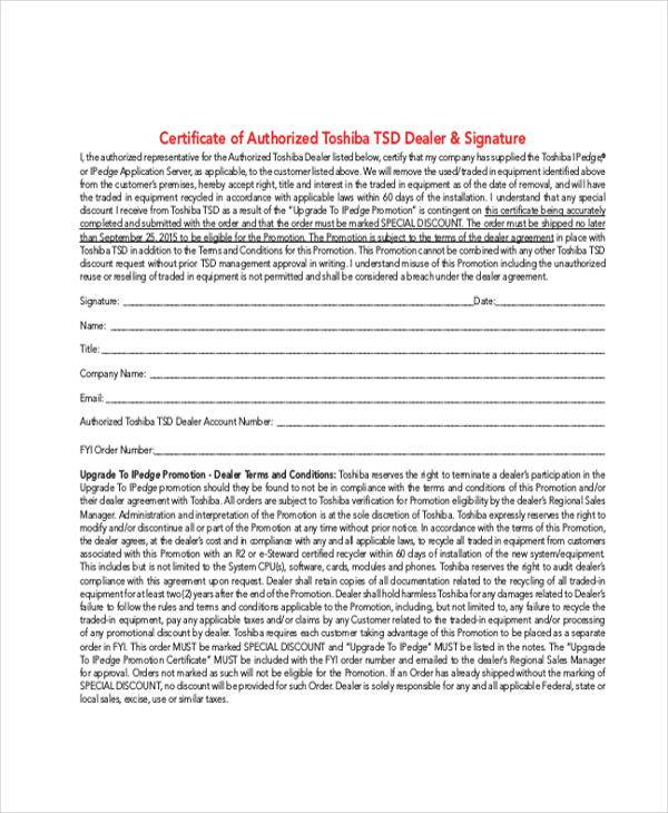 Promotion Certificate Template - 6+ Word, Excel, PDF, PSD, AI Documents ...