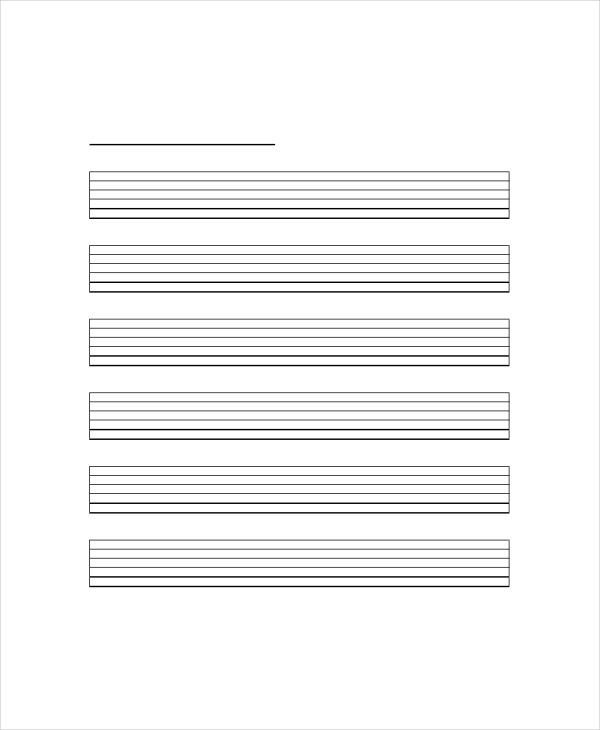 Bass Tab Template