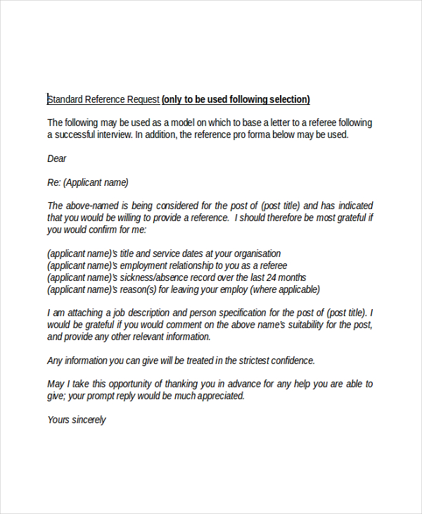 Employment Reference Letter - 11+ Free Word, Excel, PDF Documents Download