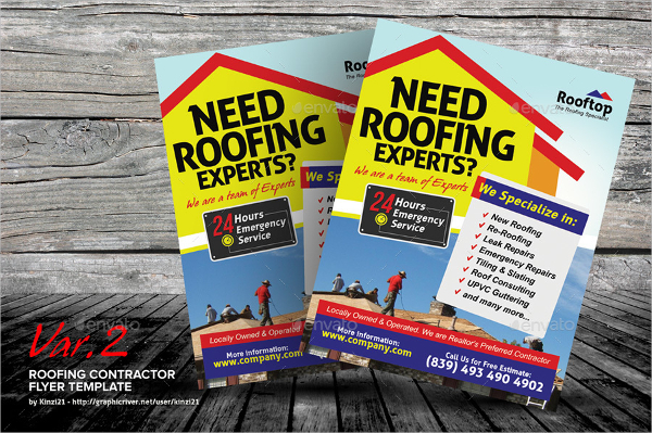 7 Roofing Flyers PSD EPS AI
