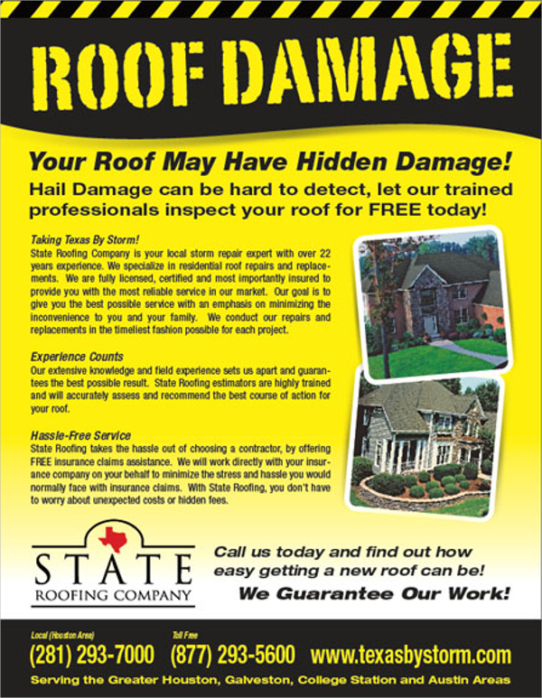 7 Roofing Flyers PSD EPS AI