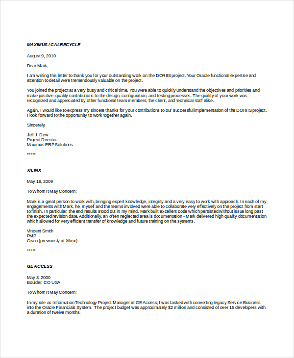 16+ Professional Reference Letter Template - Free Sample, Example, Format