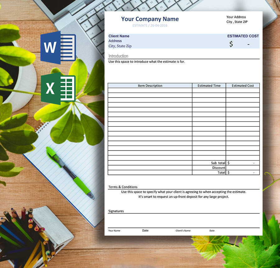 Business Estimate Template
