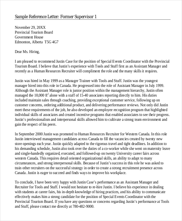 Character Reference Letter Examples For College Cover Letter