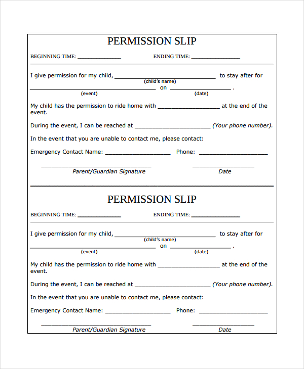 14 PDF EXAMPLE OF A PERMISSION SLIP FREE PRINTABLE DOWNLOAD DOCX ZIP ExamplePermission