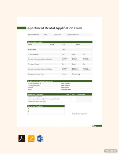 Rental Application Templates - 14+ Free Word, PDF Documents download