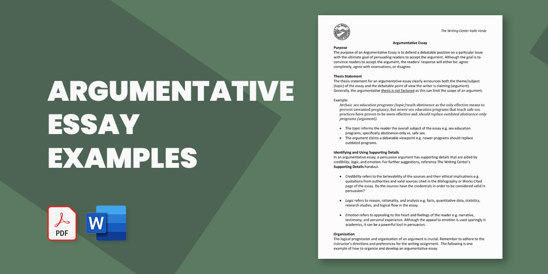 8 Argumentative Essay Examples