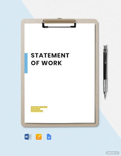 Statement of Work Template - 28+ Free PDF, Word, Excel Documents Download