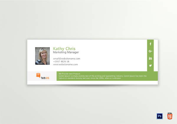 94+ Responsive Email Signatures - PSD, HTML