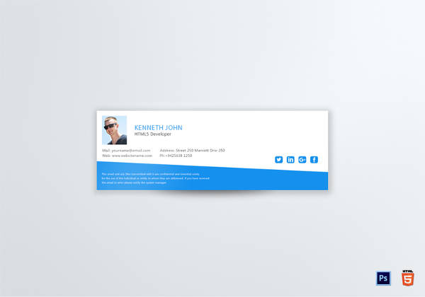 94+ Responsive Email Signatures - PSD, HTML