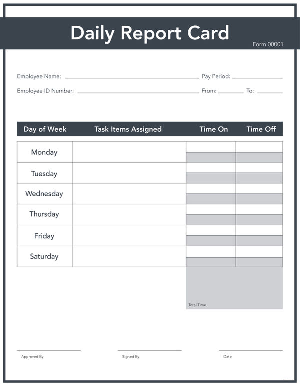 Free Daily Report Template PRINTABLE TEMPLATES