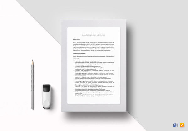 19+ Job Description Templates in Word