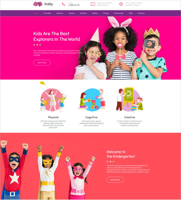 20+ Kids Website Themes & Templates
