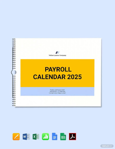 Payroll Calendar Template - 13+ Free Excel, PDF Document Downloads