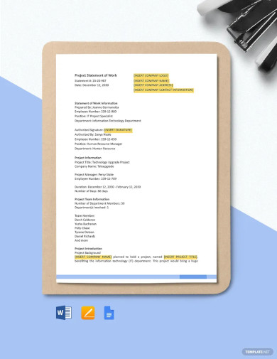 Statement of Work Template - 28+ Free PDF, Word, Excel Documents Download