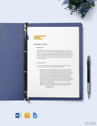 Statement of Work Template - 28+ Free PDF, Word, Excel Documents Download