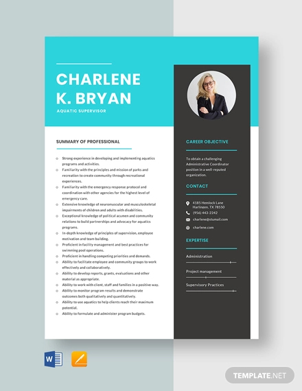 11+ Supervisor Resume Templates in MS Word | Pages | Photoshop | Publisher