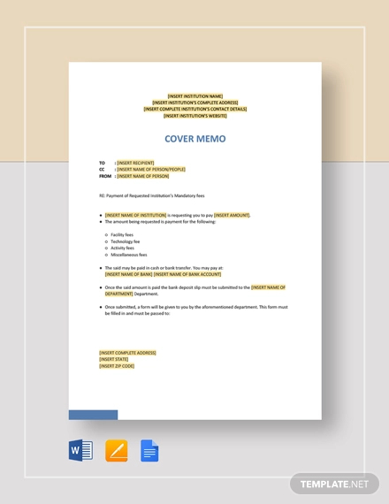 13+ Cover Memo Templates - Sample, Example Format Download