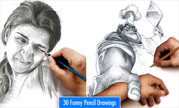 17+ Funny Pencil Drawings