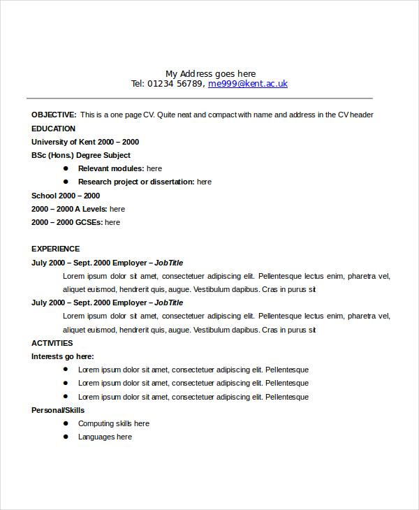 24+ Sample Resume Objectives - PDF, DOC
