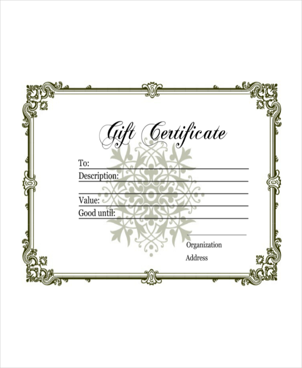 Gift Certificate Template 14 Word PDF PSD AI InDesign Document 