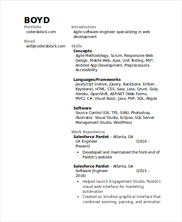 6+ Interactive Resume Templates - Word, PDF