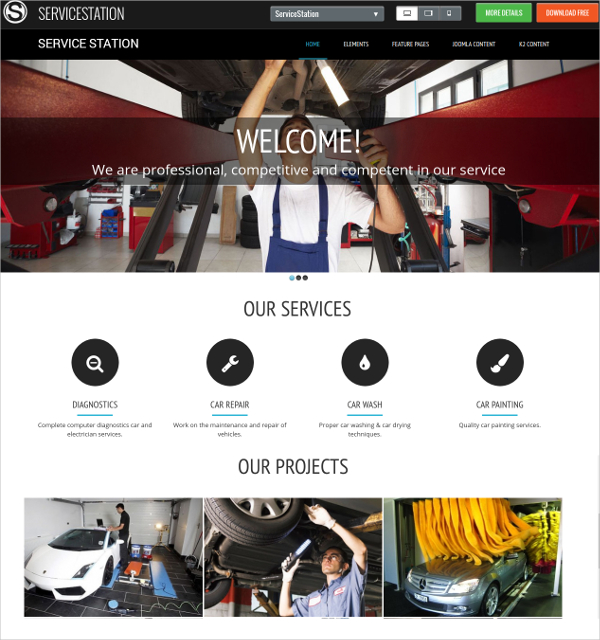 25+ Auto Repair Website Themes & Template
