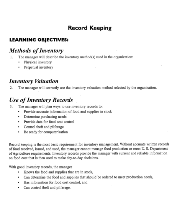 Perpetual Inventory Template - Free Word, Excel , PDF Documents Download