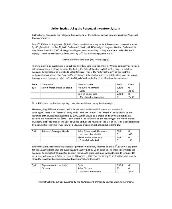 Perpetual Inventory Template - Free Word, Excel , PDF Documents Download