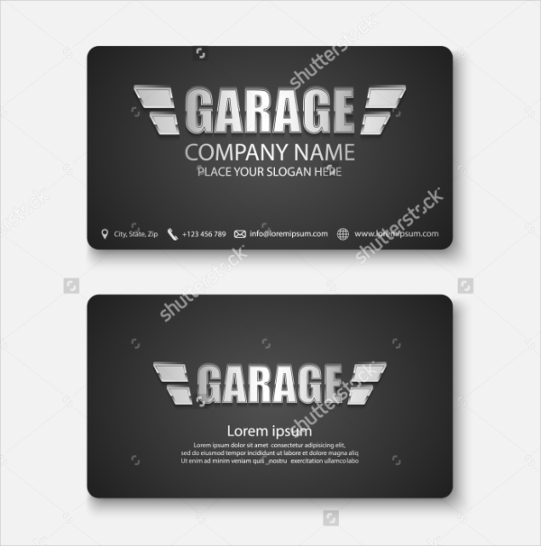 Modern Car Garage Business Cards