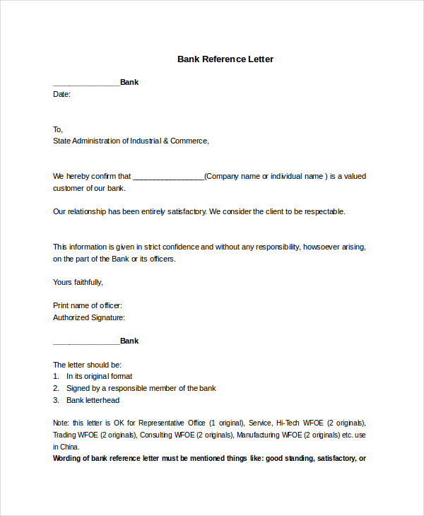 Reference Letter Template - 32+ Word, PDF Document Downloads