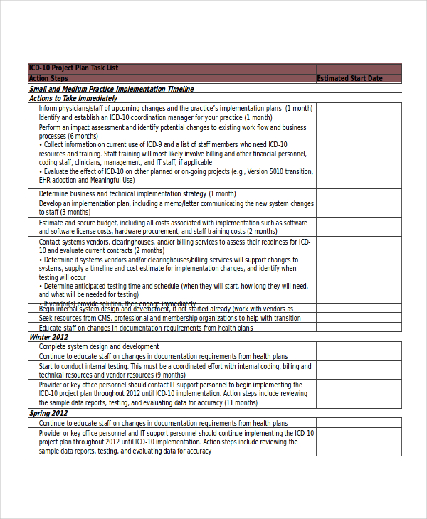 Excel Project Plan Template 10 Free Excel Document Downloads