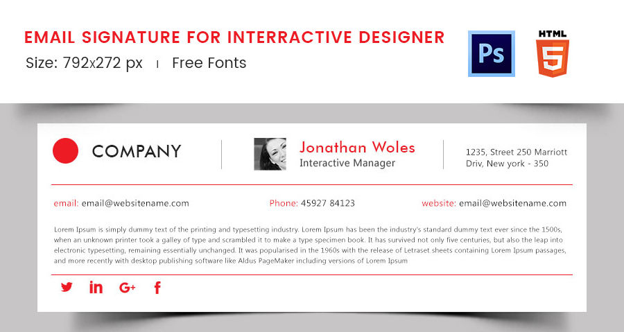 96+ Responsive Email Signatures | Free & Premium Templates