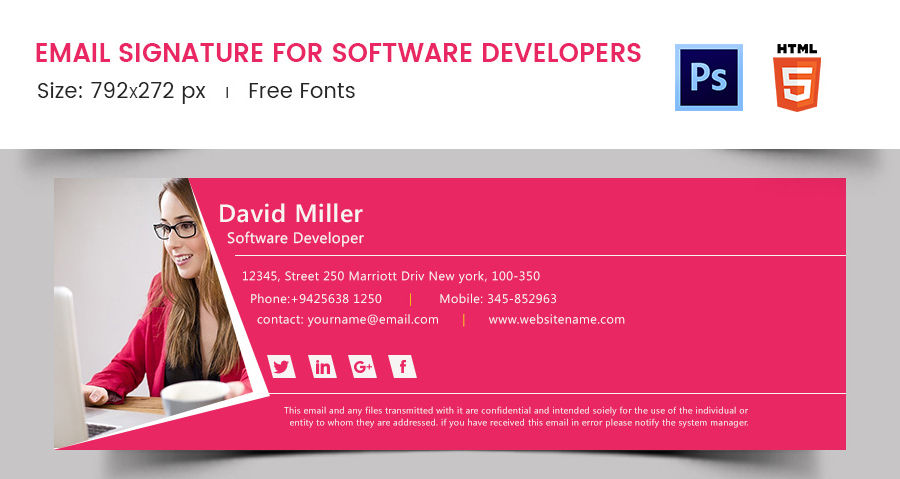 96+ Responsive Email Signatures | Free & Premium Templates